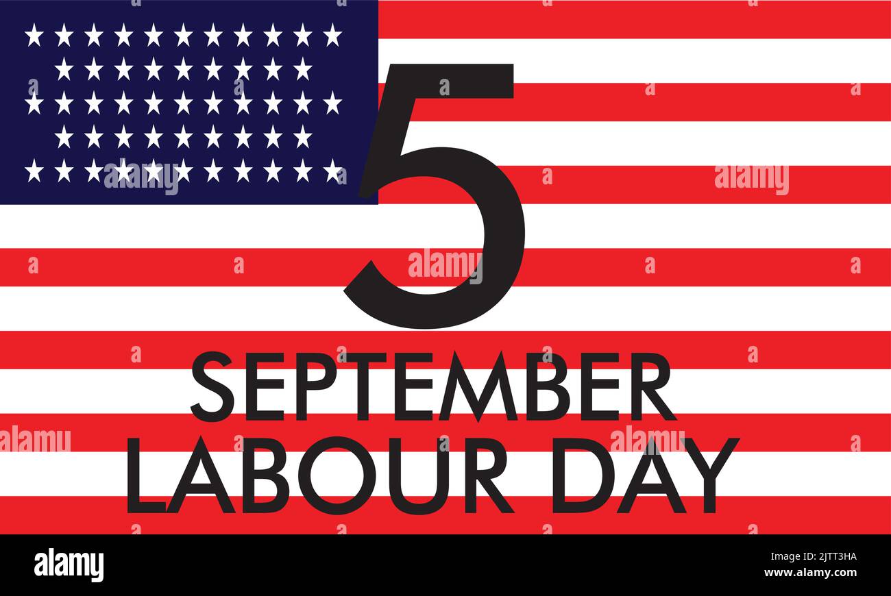 USA Labor Day Poster With People Of Different Occupations with USA Flag ...