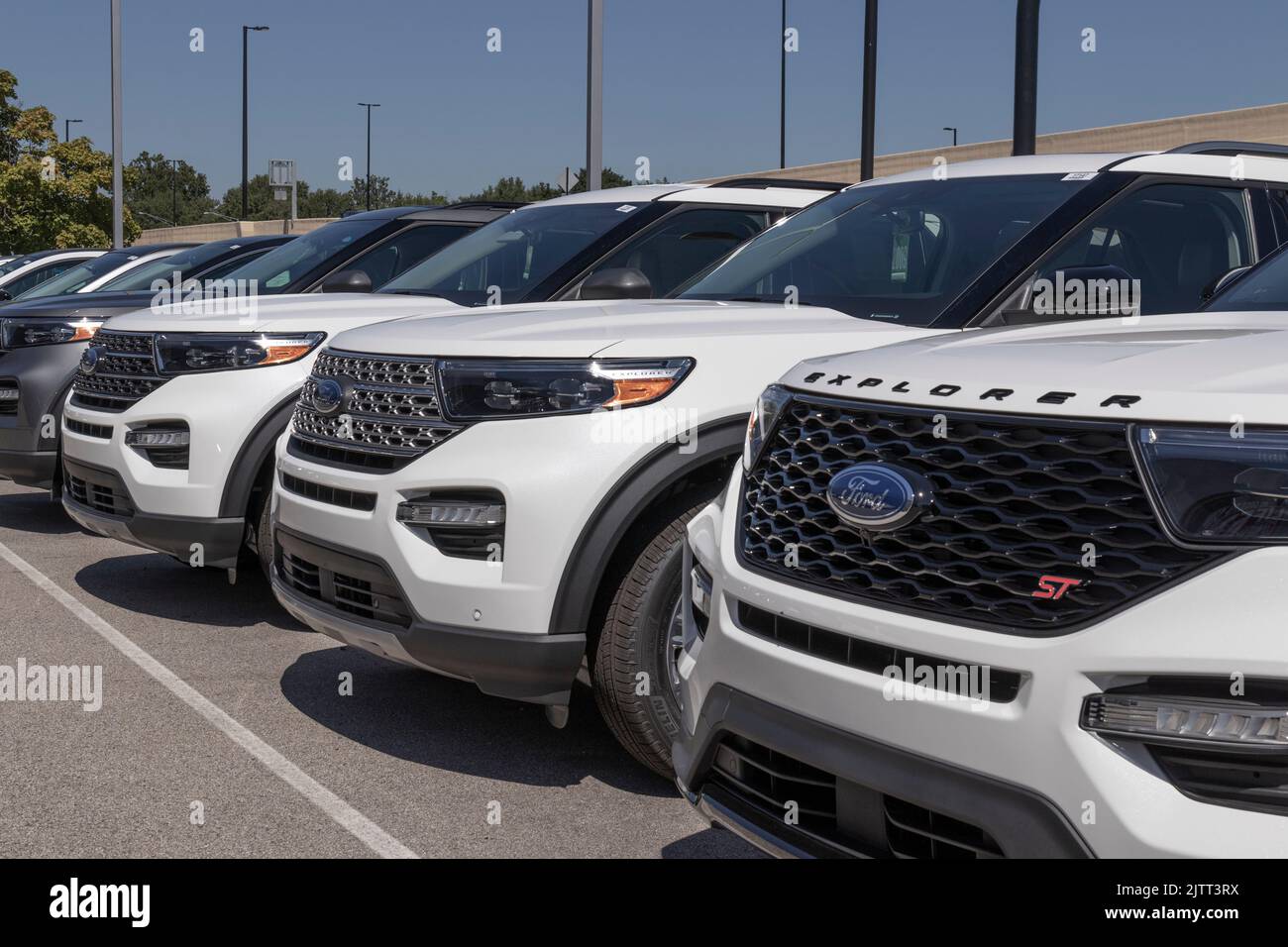 Indianapolis - Circa August 2022: Ford Explorer display at a dealership ...