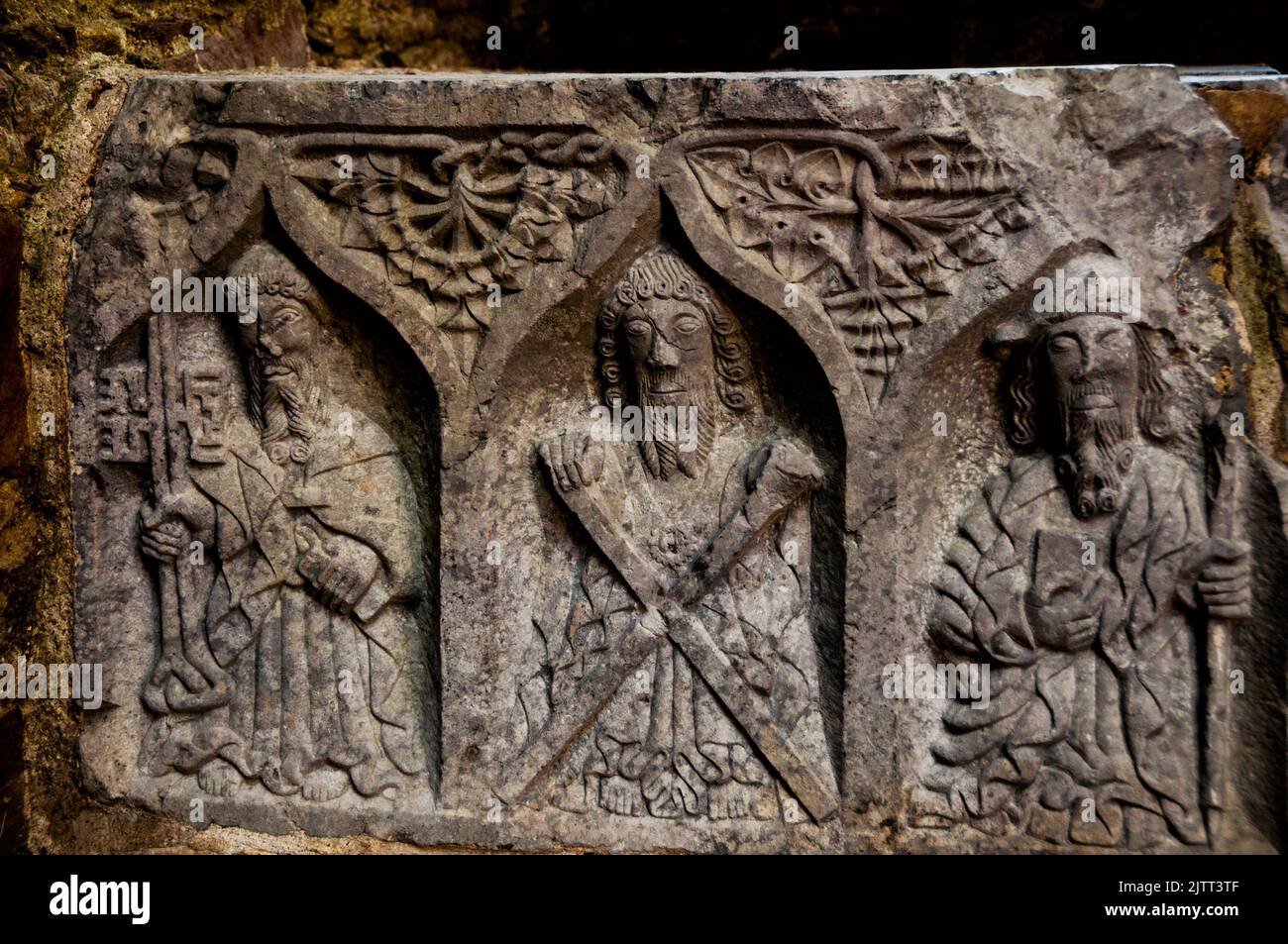 The Weepers at Jerpoint Abbey ruins in Thomastown, Ireland Stock Photo ...