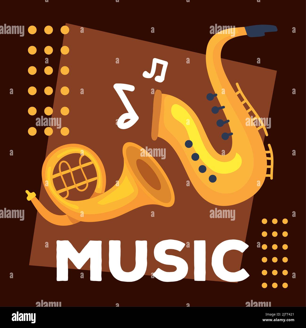 music lettering with saxophone Stock Vector Image & Art - Alamy