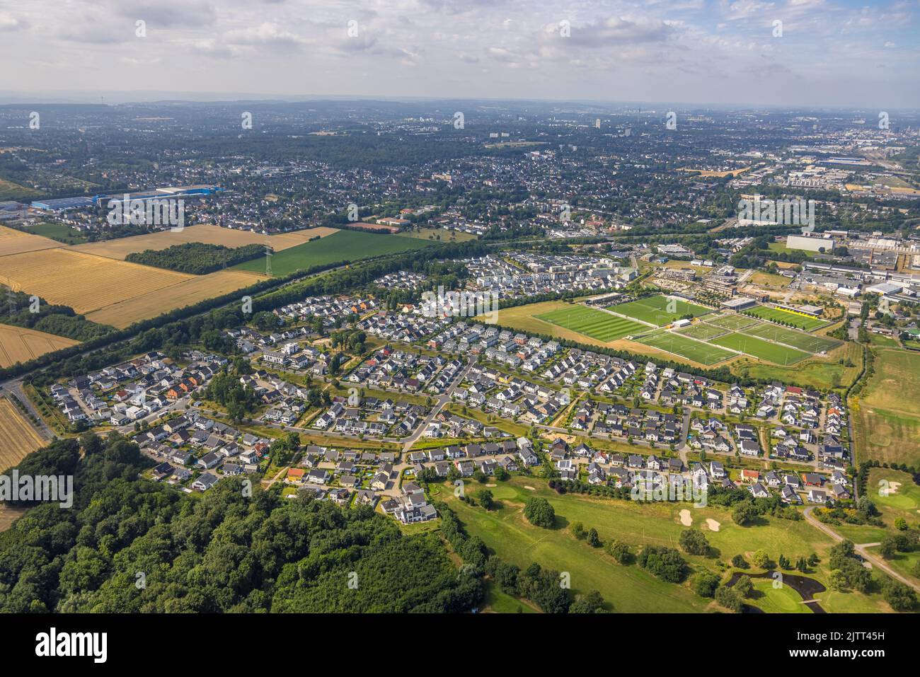 Aerial view, BVB training center, Adi-Preißler-Allee, Hohenbuschei ...