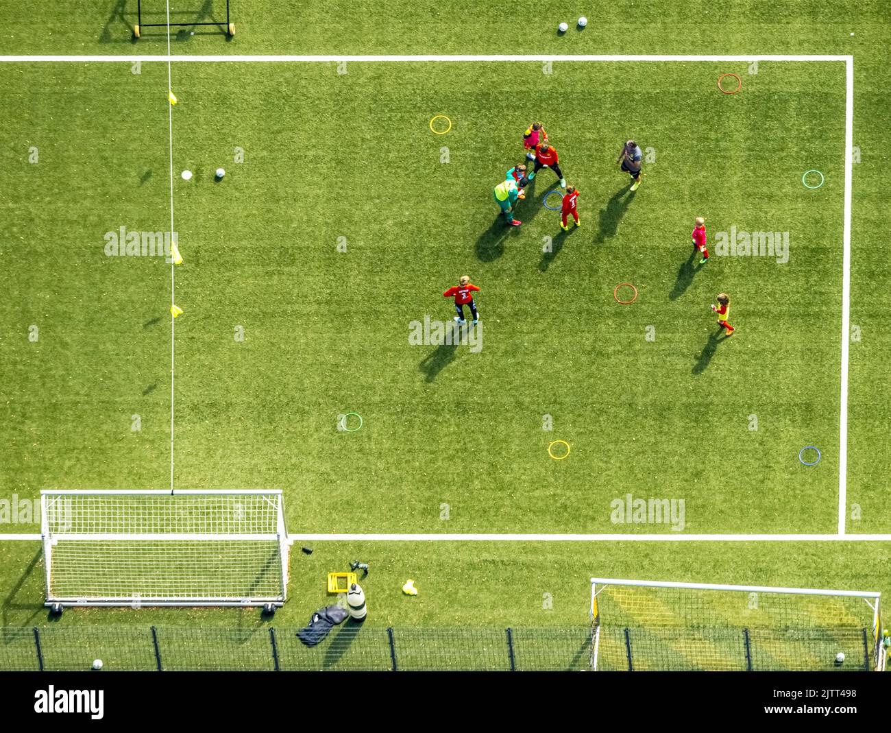 Aerial view, BVB training center, Adi-Preißler-Allee, soccer field and ...