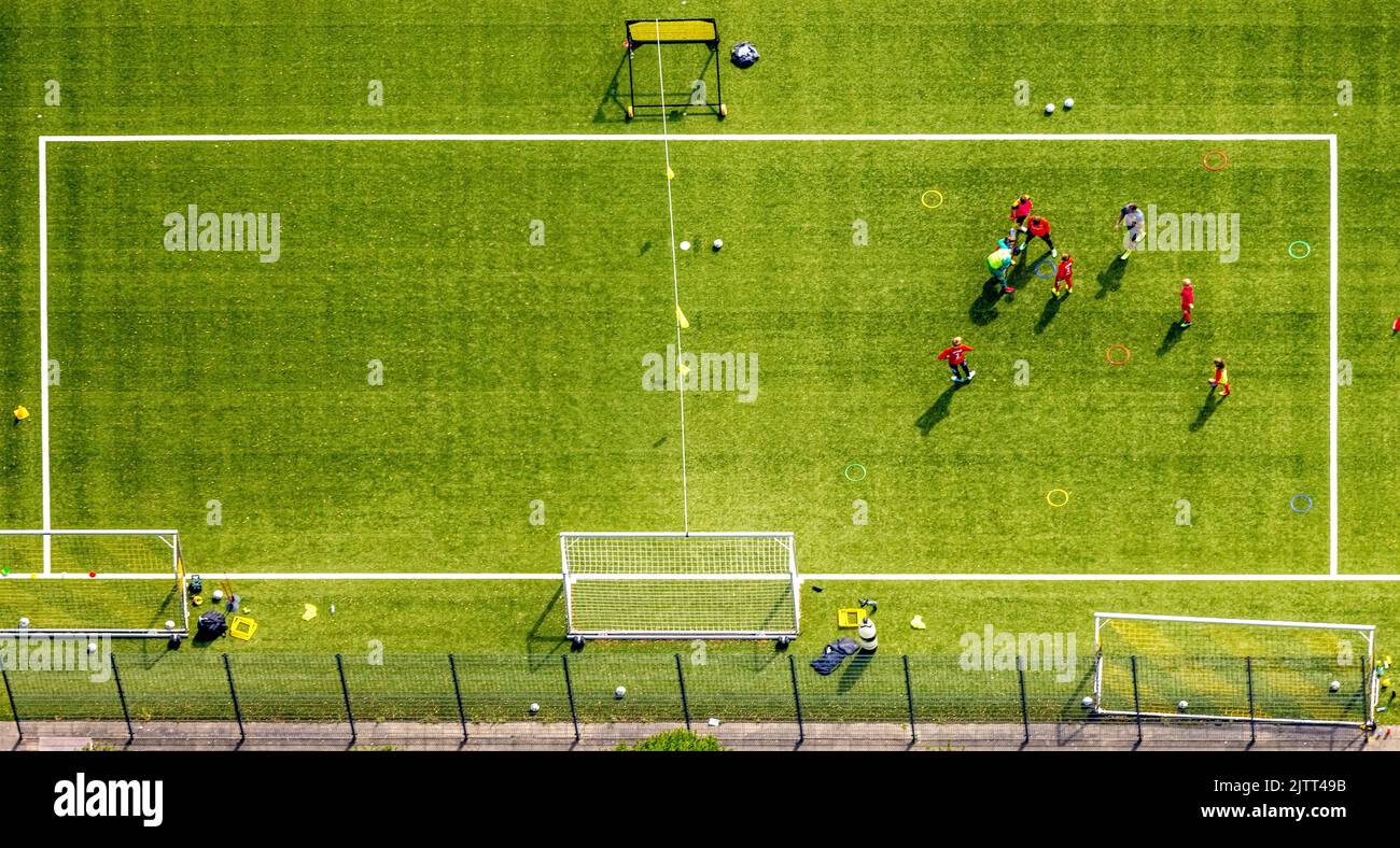 Aerial view, BVB training center, Adi-Preißler-Allee, soccer field and ...