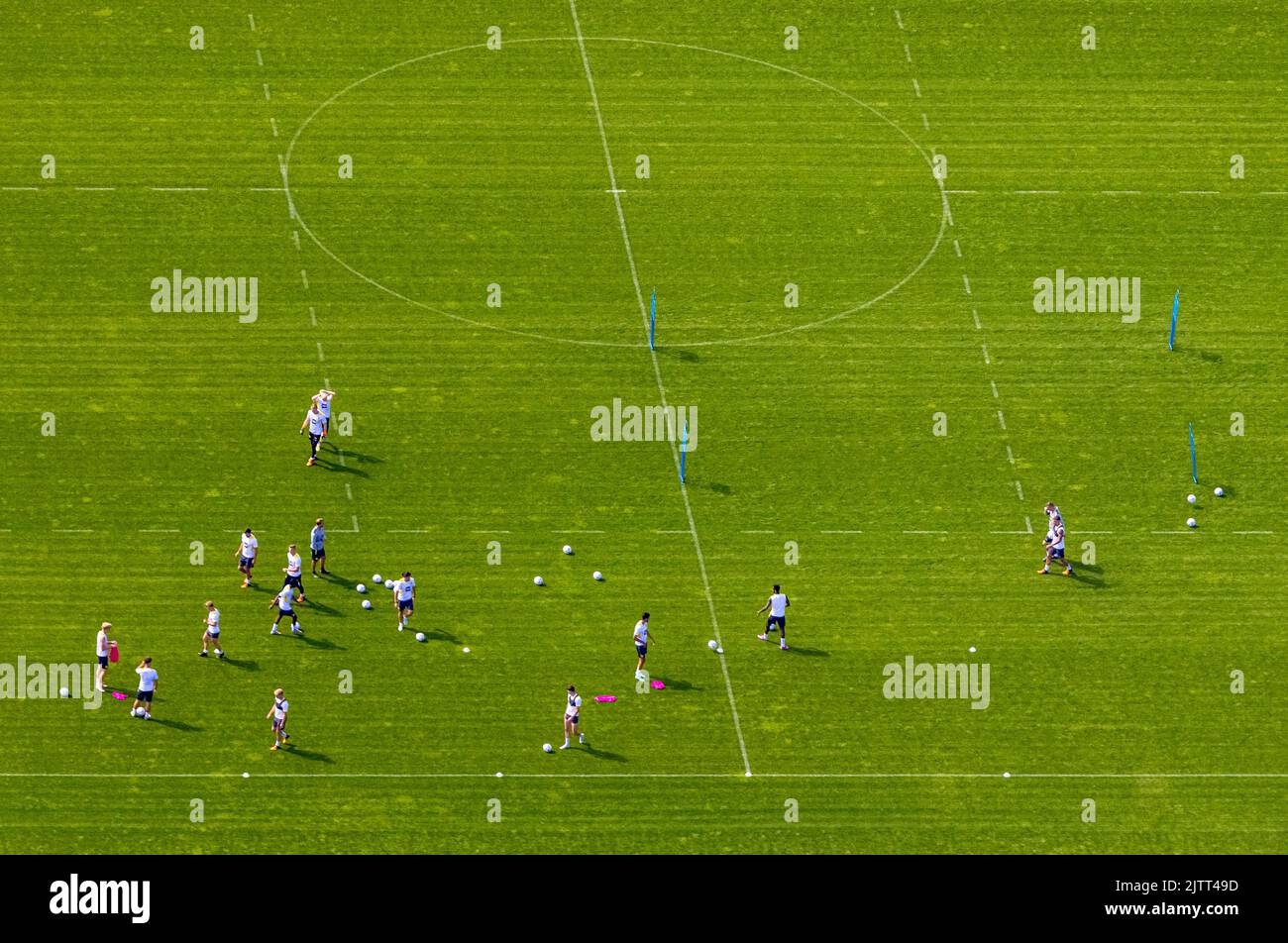 Aerial view, BVB training center, Adi-Preißler-Allee, soccer field and ...