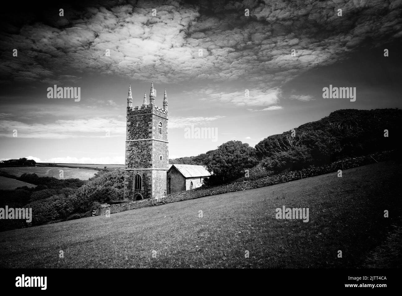 The ancient parish church of St. Morwenna at Morwenstow, the home of ...