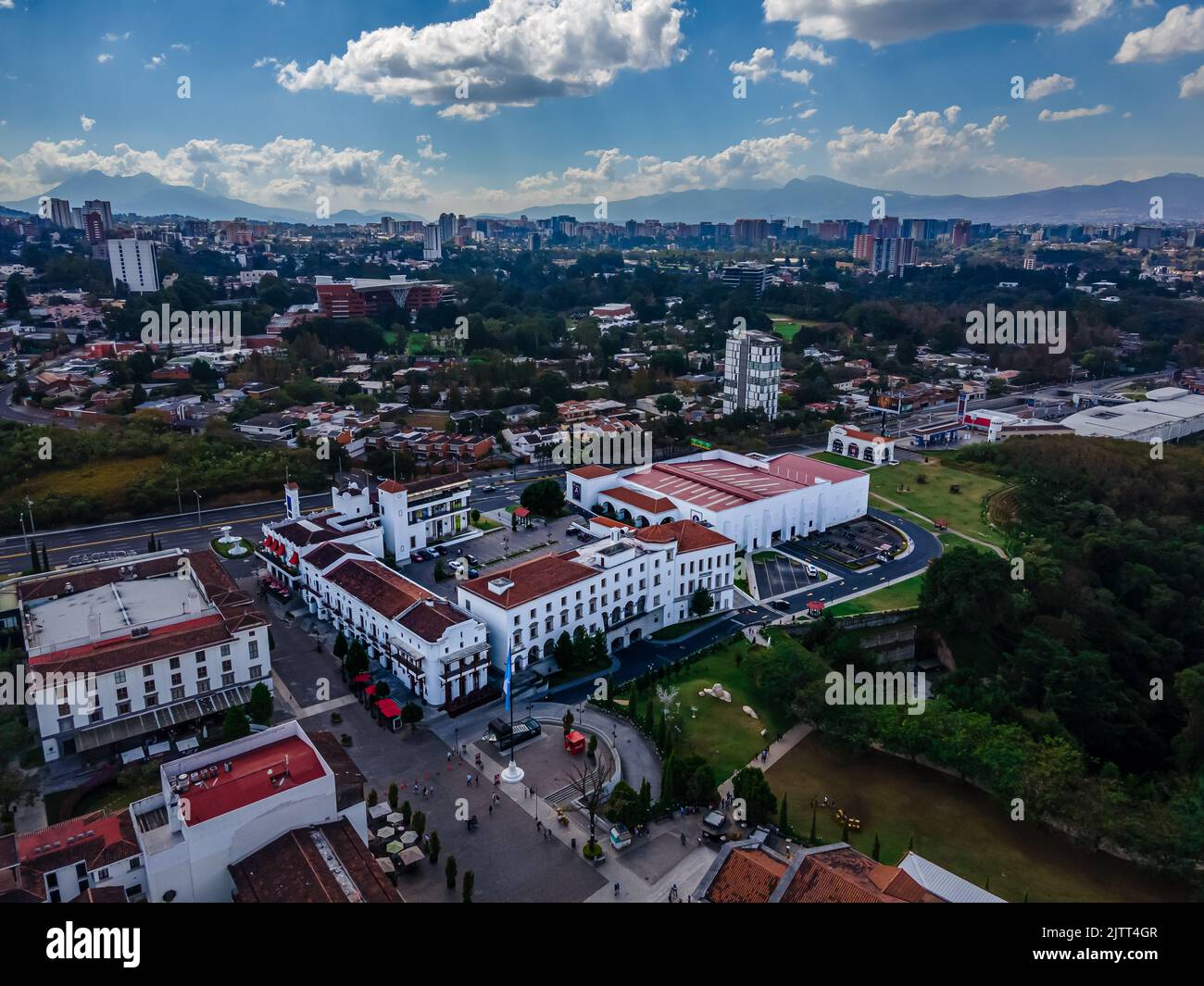 Beautiful aerial view of Plaza Cayala in Guatemala City Stock Photo - Alamy