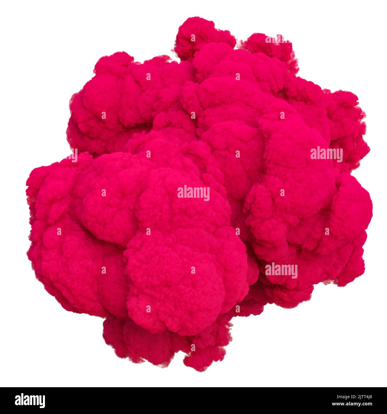 magenta cloud isolated on white background. 3d render Stock Photo - Alamy