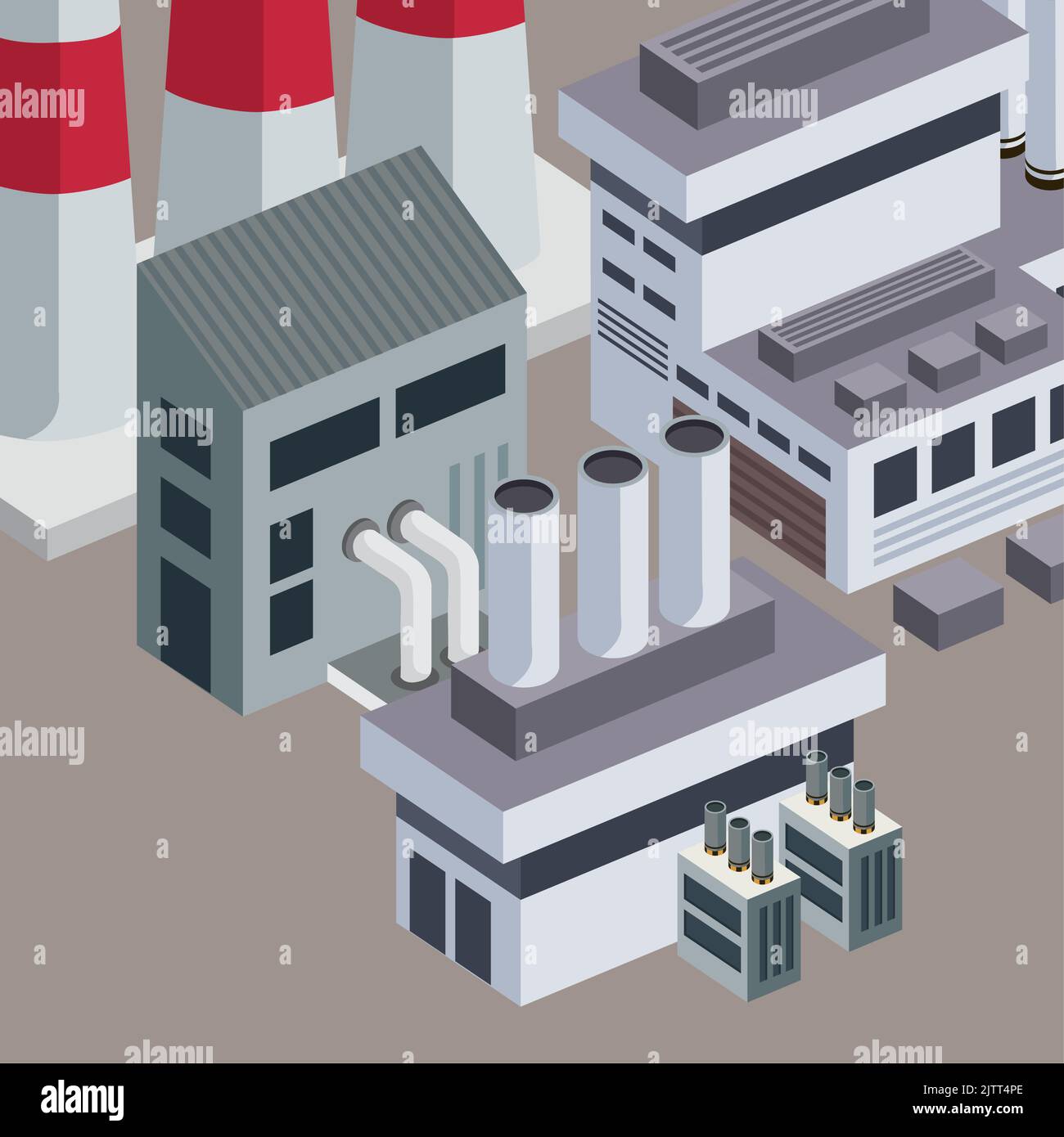 Vector isometric low poly factory hi-res stock photography and images ...