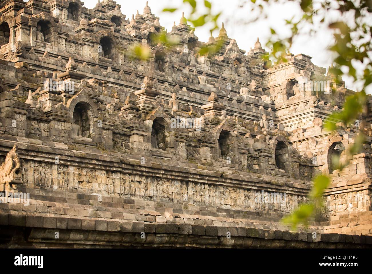 Ancient Buddhist Borobudur Temple outside Jogjakarta (Yogyakarta), Java ...