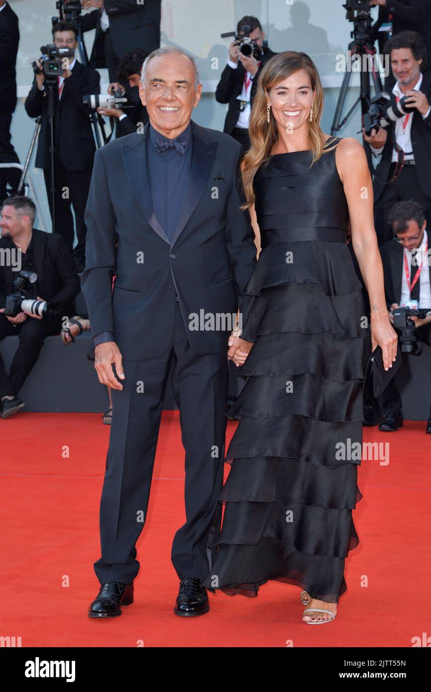 Alberto Barbera and Julia Barbera attends the "White Noise" and opening ...