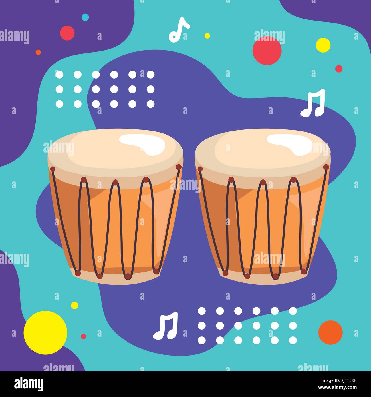 drums and musical notes Stock Vector Image & Art - Alamy