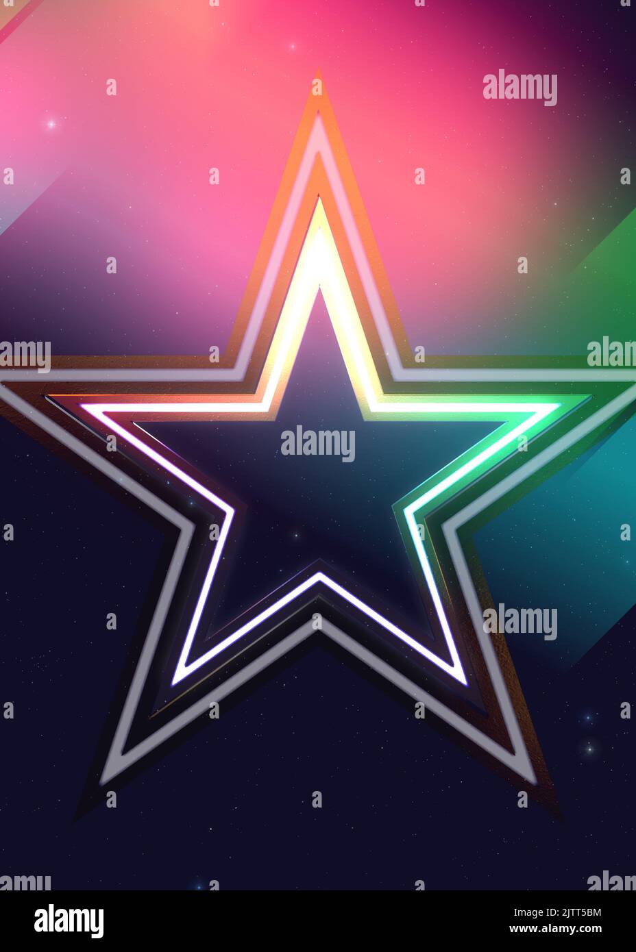 Colorful glowing abstract background with 3d star design Stock Photo ...