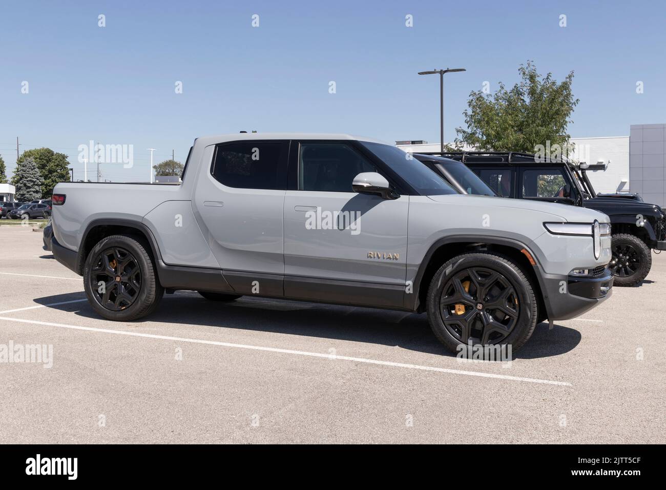Indianapolis - Circa August 2022: Rivian R1T Pickup Truck display at a ...