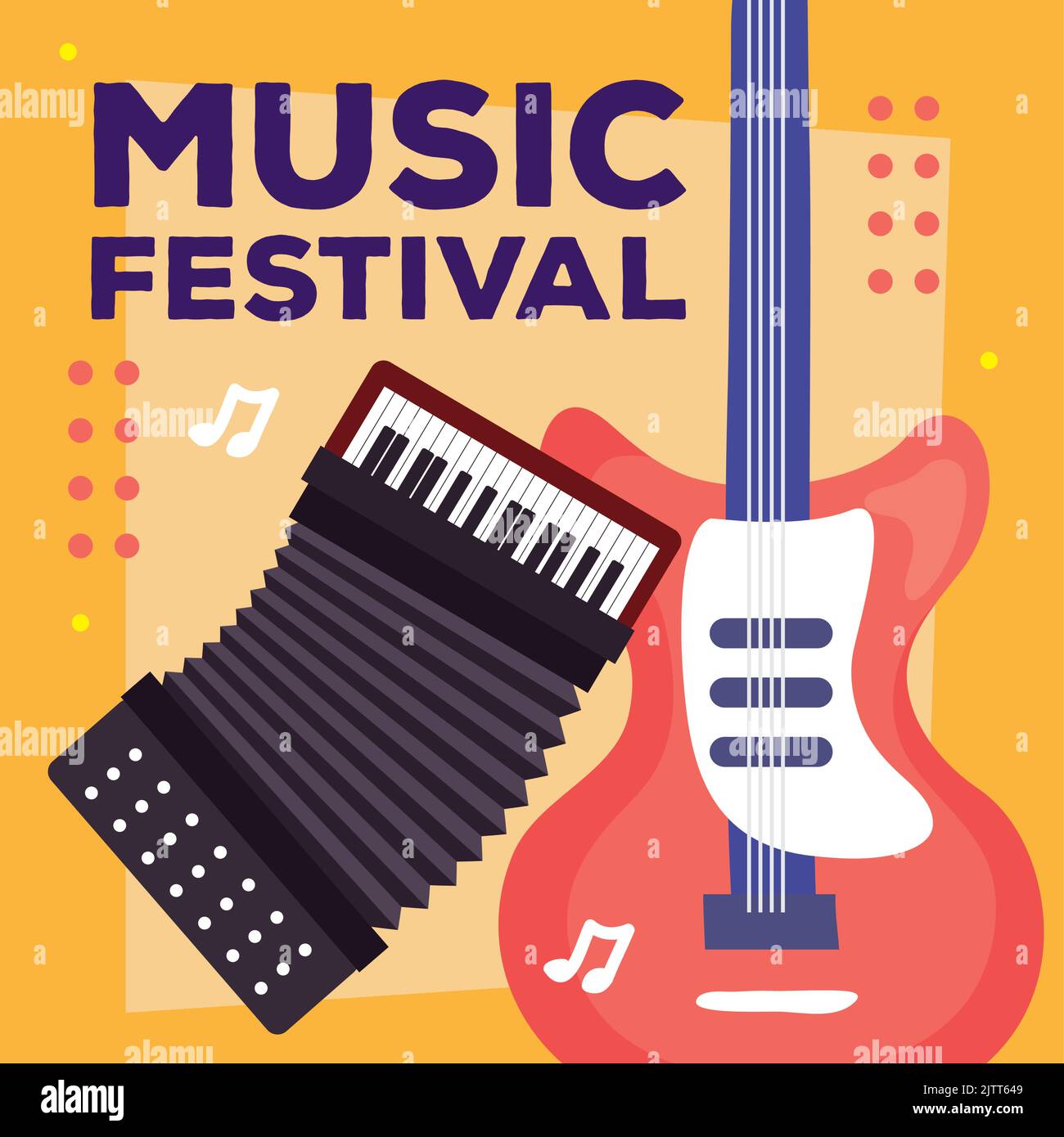 music festival lettering with accordion Stock Vector Image & Art - Alamy