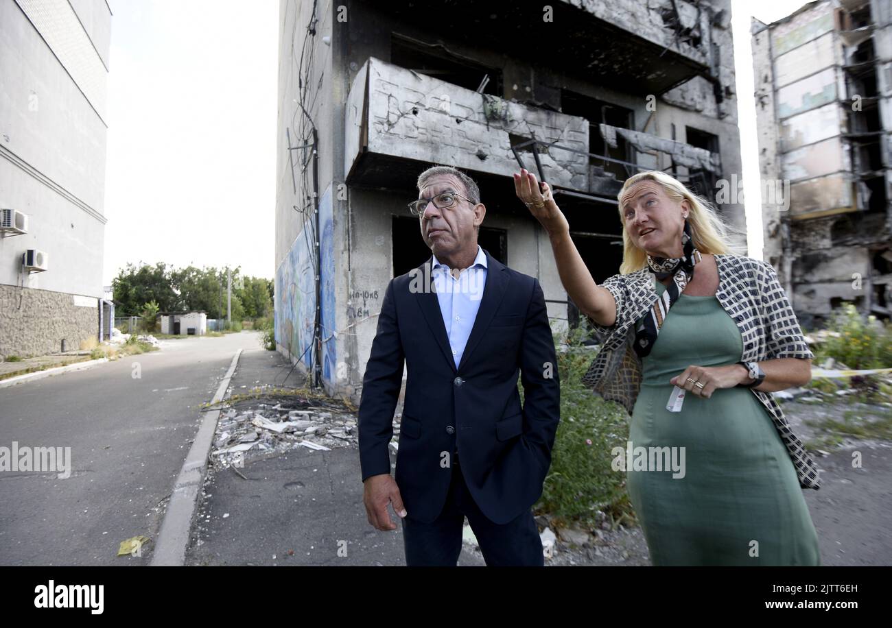 BORODIANKA, UKRAINE - SEPTEMBER 1, 2022 - President of the Inter ...