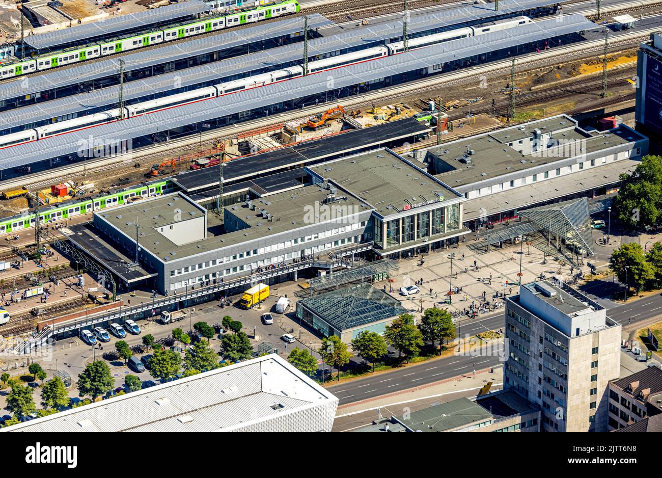 Dortmund main station with station forecourt hi-res stock photography ...