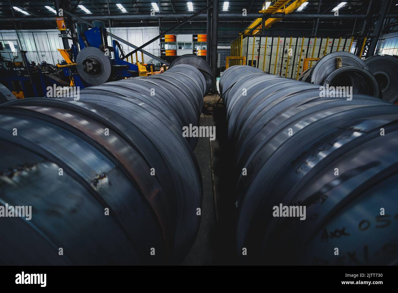 The factory structure with large steel pipes Stock Photo - Alamy