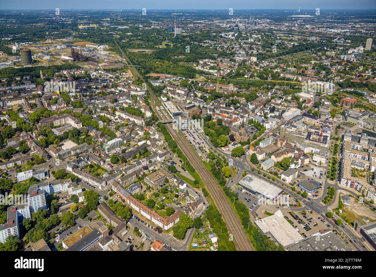 Old police station construction site with new residential building hi ...