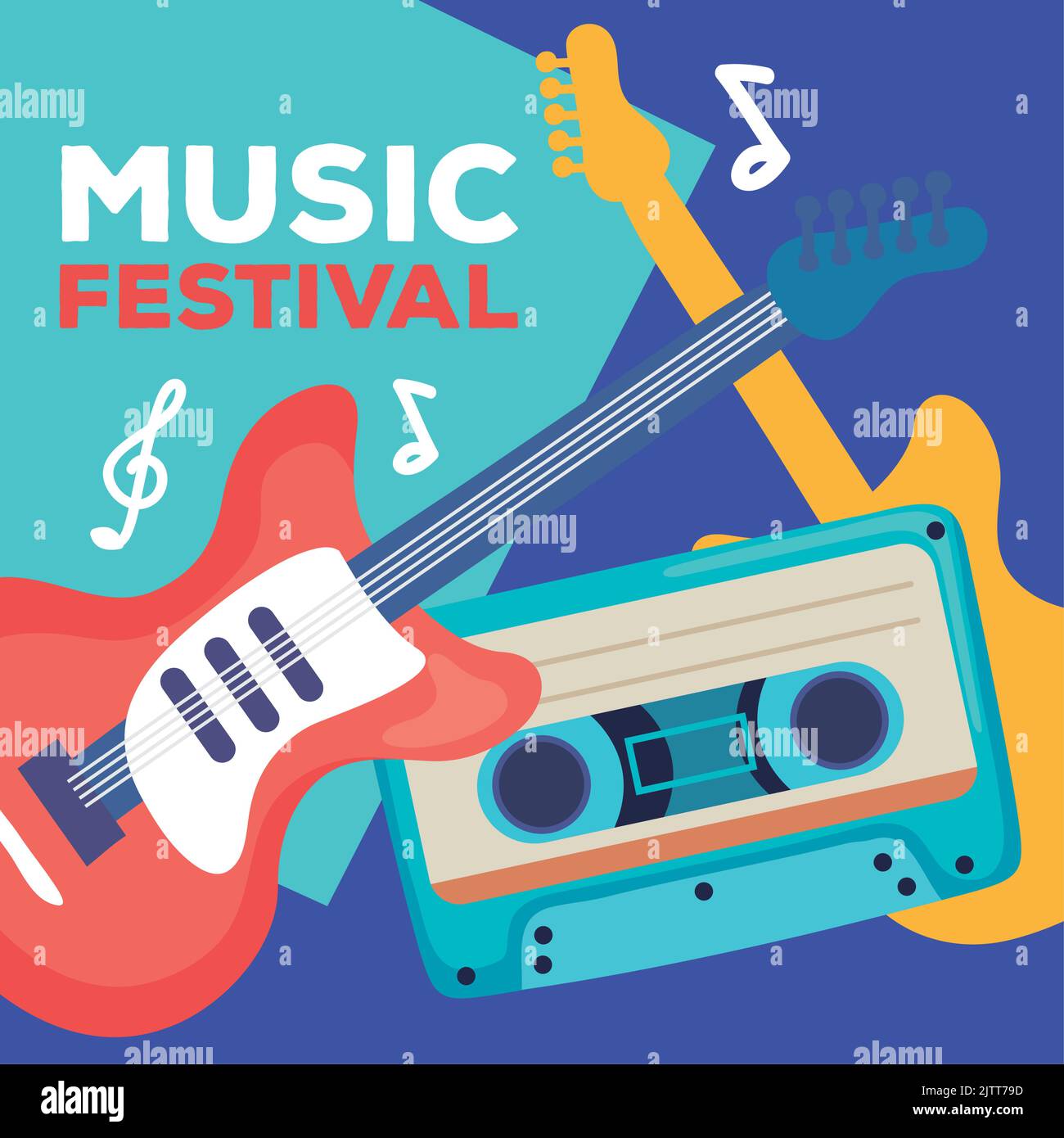 music festival lettering with instruments Stock Vector Image & Art - Alamy