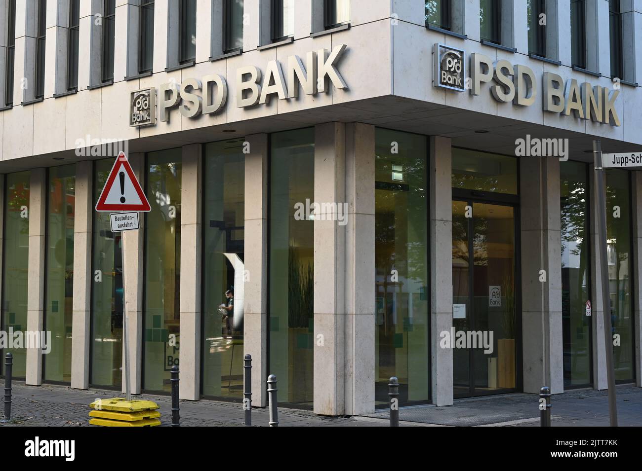 Cologne, Germany. 01st Sep, 2022. Lettering and logo of PSD Bank on the ...