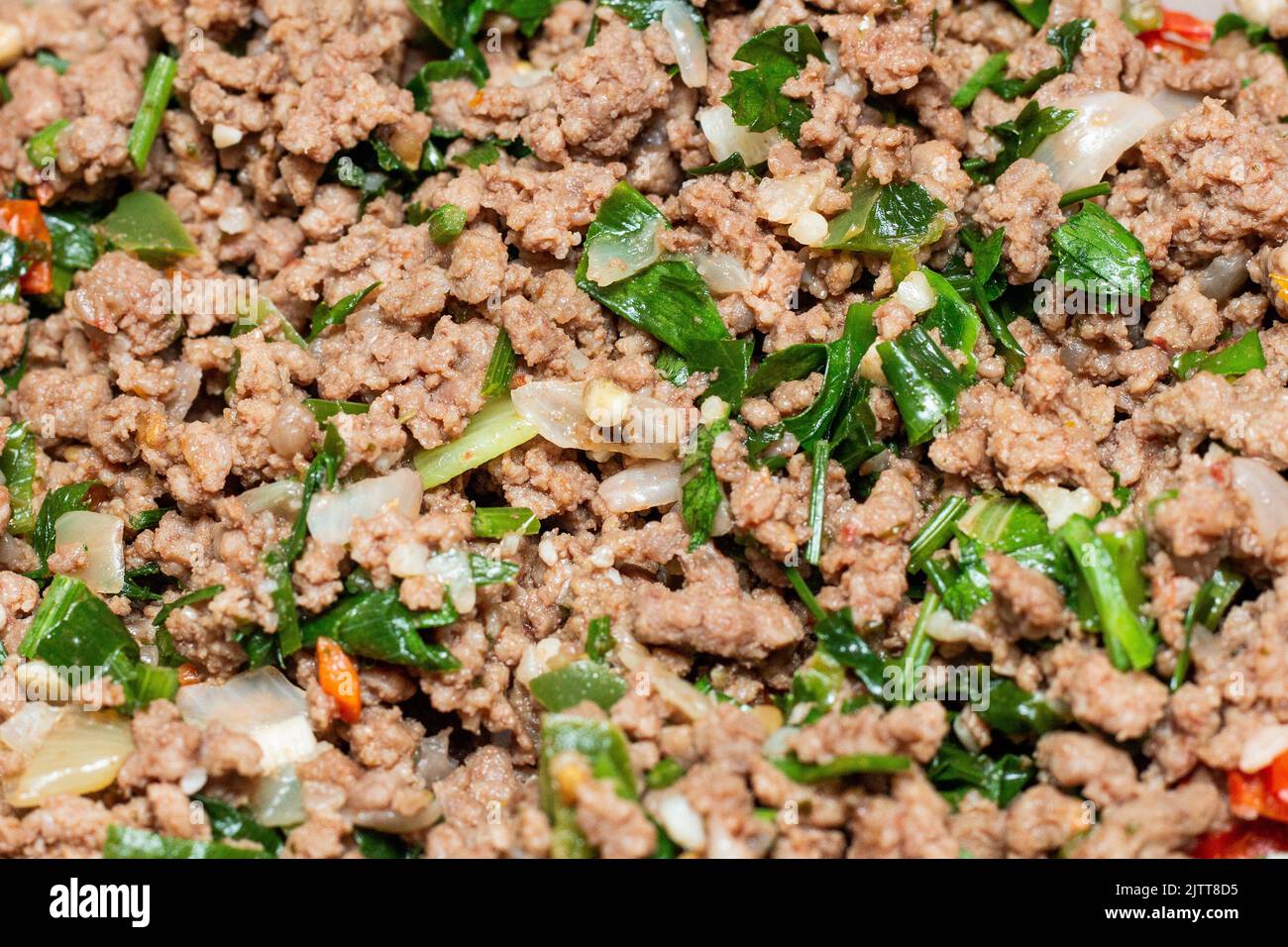 ground meat with a green smell, a very popular food in Brazil Stock ...