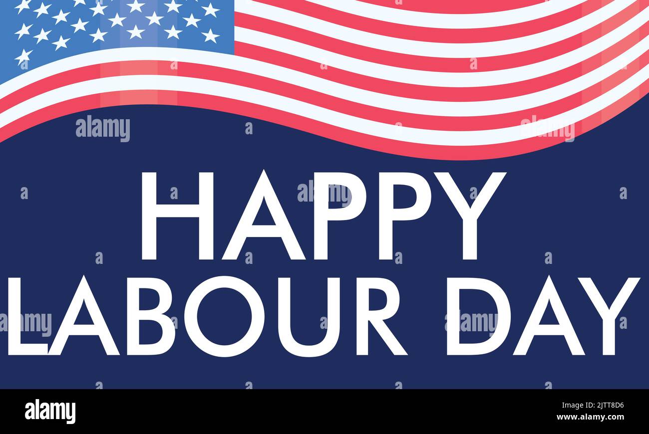 USA Labor Day Poster With People Of Different Occupations with USA Flag ...