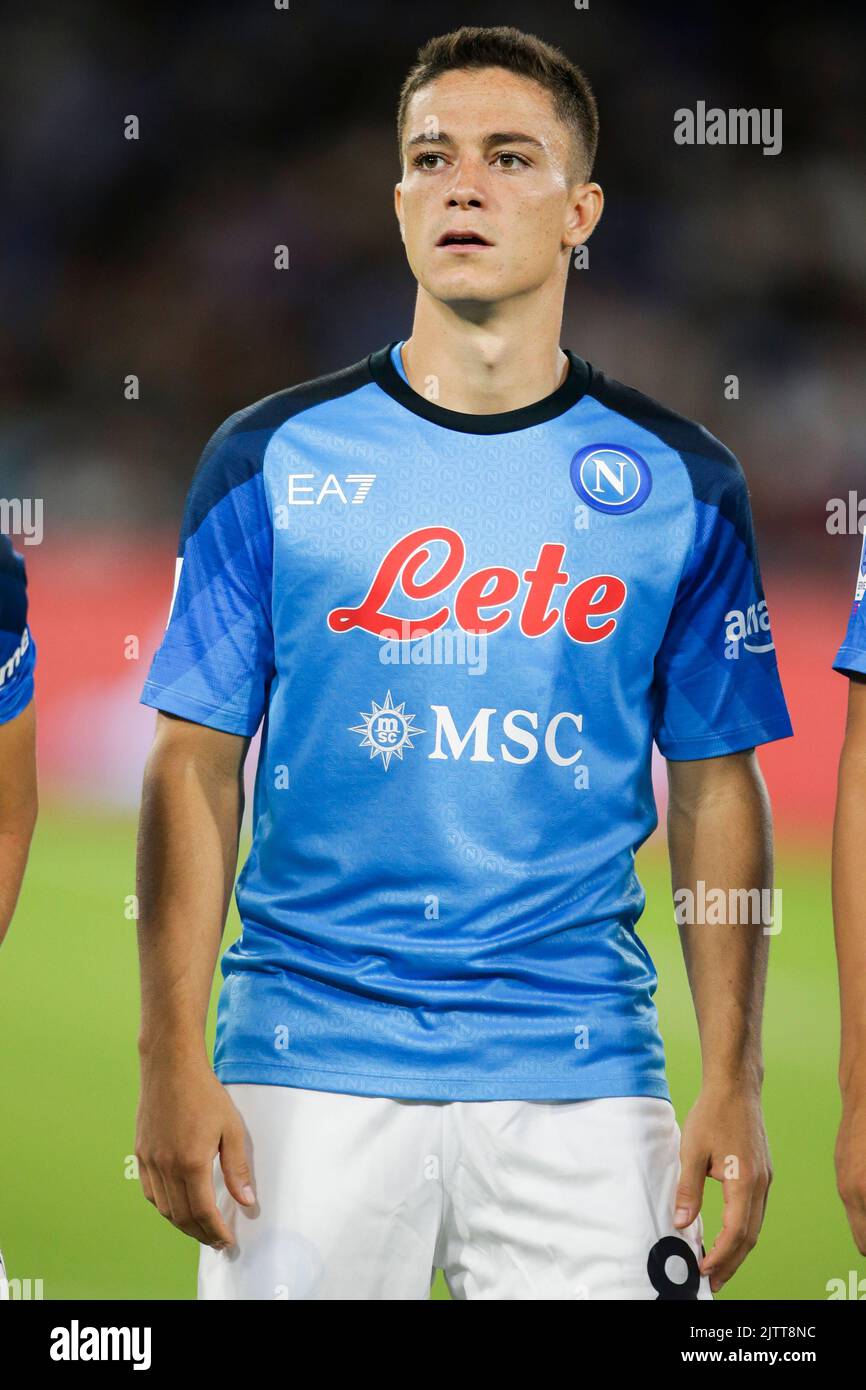 SSC Napoli's Italian forward Giacomo Raspadori looks during the Serie A ...