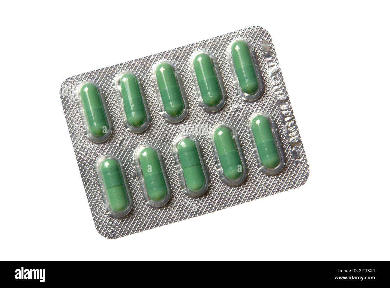 Blister pack of medication drugs isolated on white Stock Photo - Alamy
