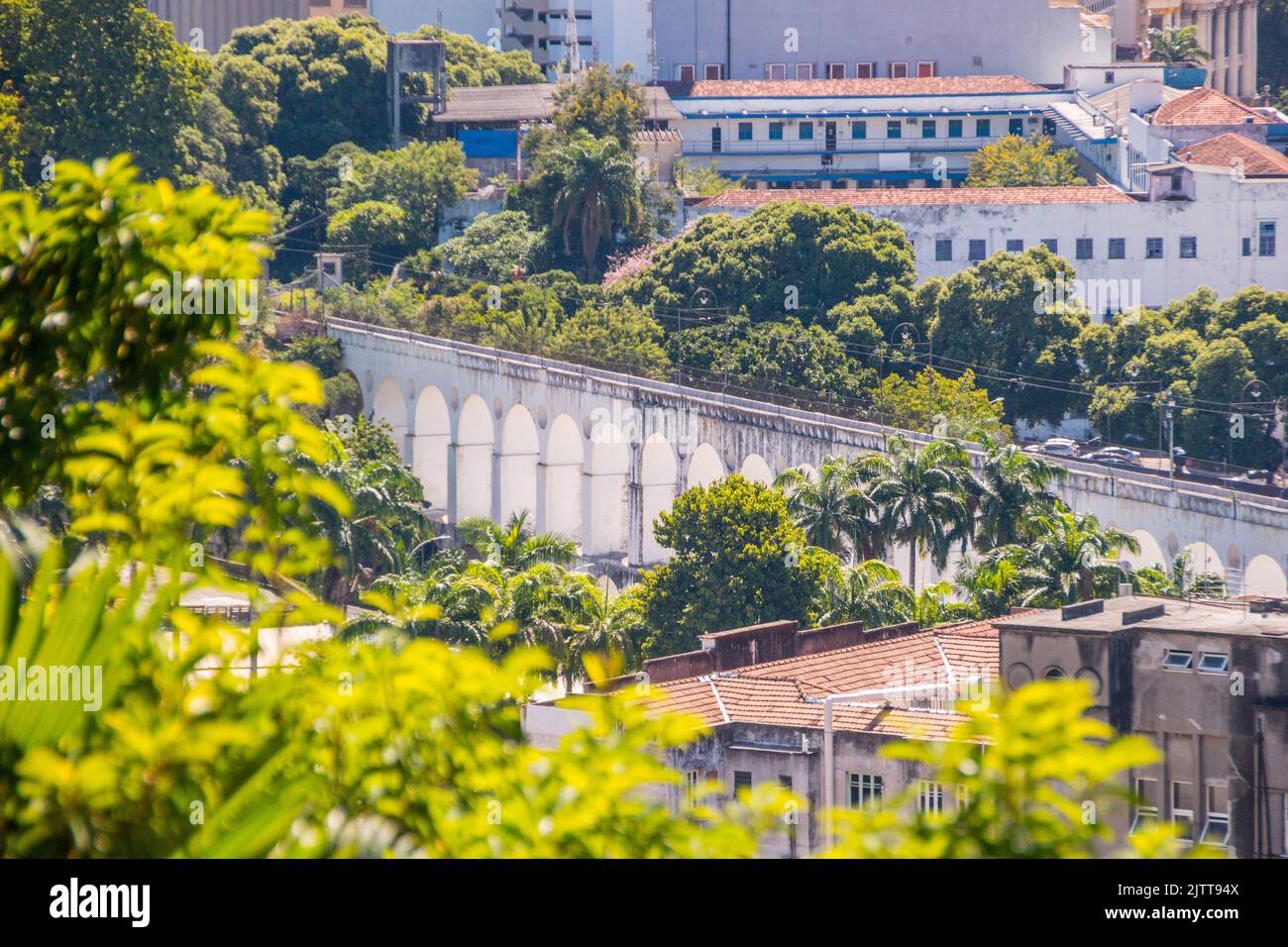 arches of lapa seen from the top of the santa teresa neighborhood in ...