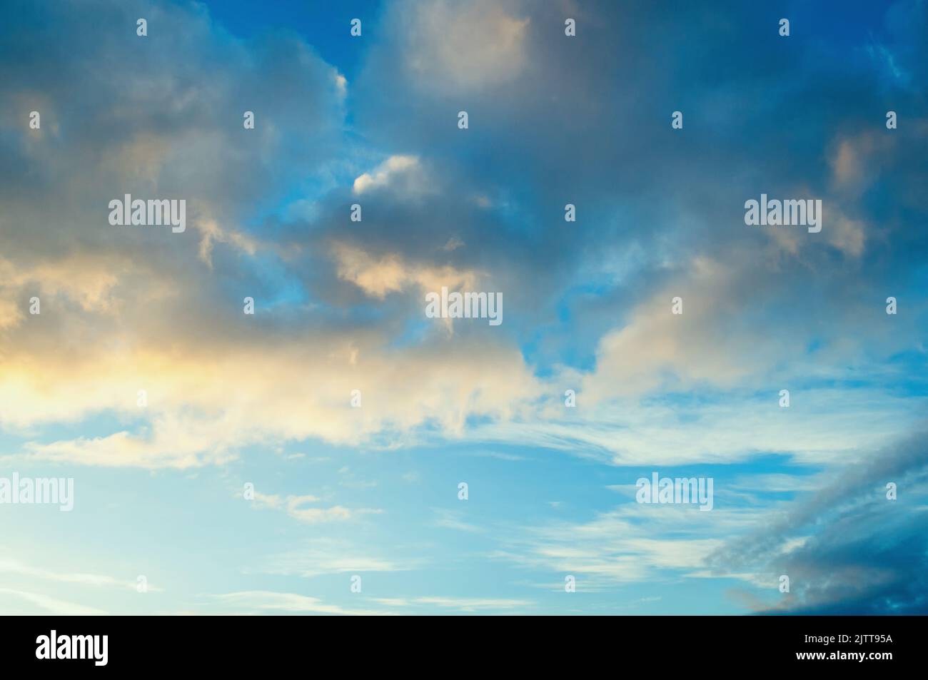 Sky background, dramatic sunset sky in picturesque tones, vast ...