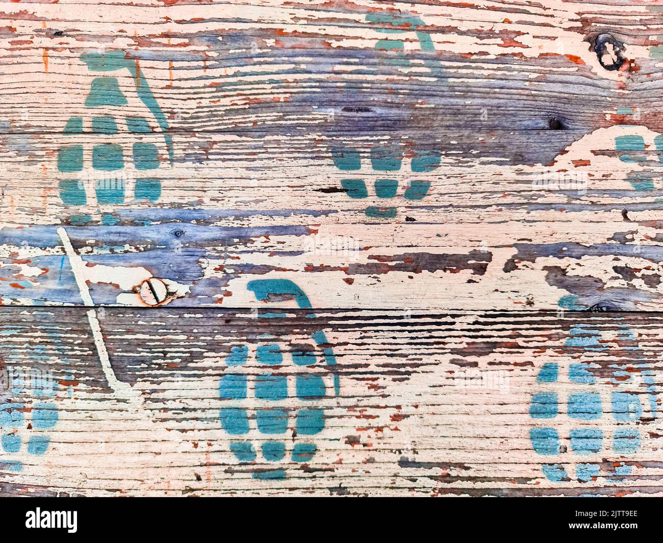 An old vintage wood finish with a garnet decor Stock Photo - Alamy