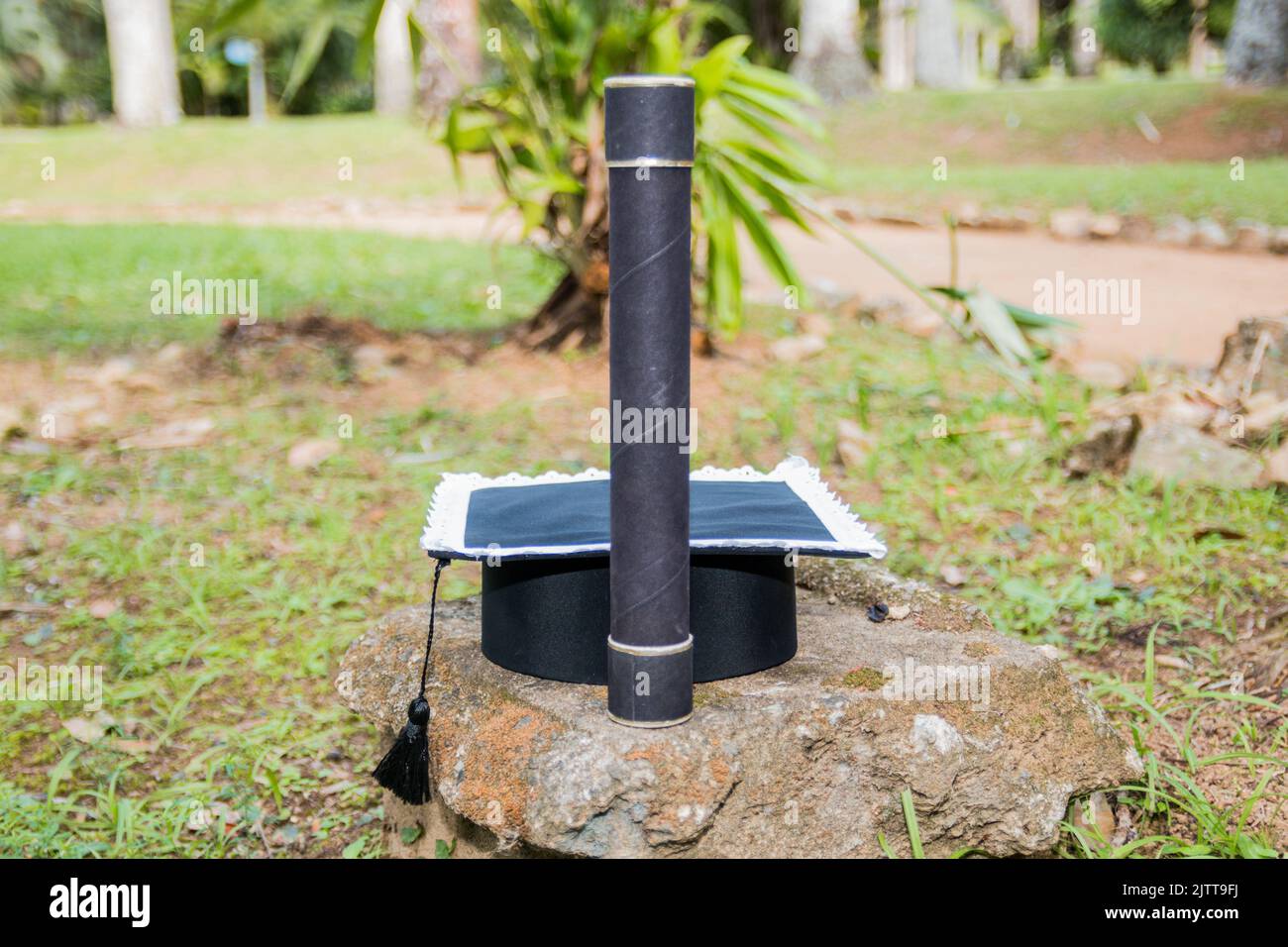 graduation cap and straw in rio de janeiro Stock Photo - Alamy