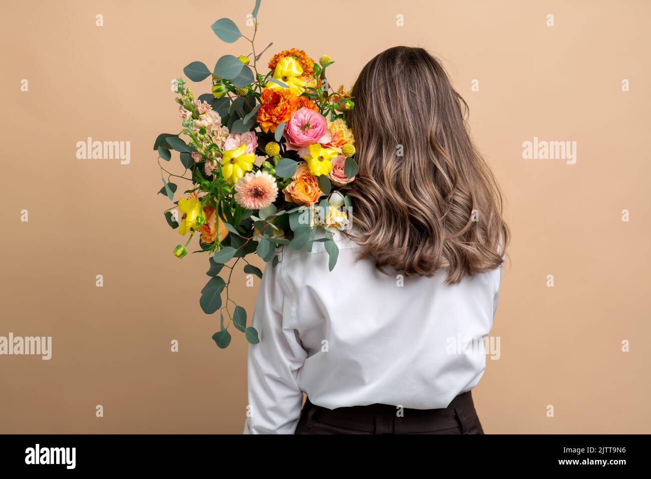Back view of woman pensive hi-res stock photography and images - Alamy