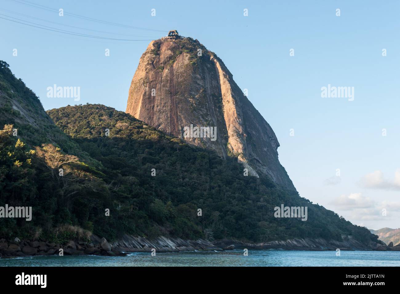 sugarloaf mountain seen from Urca's Red Beach in Rio de Janeiro Brazil ...