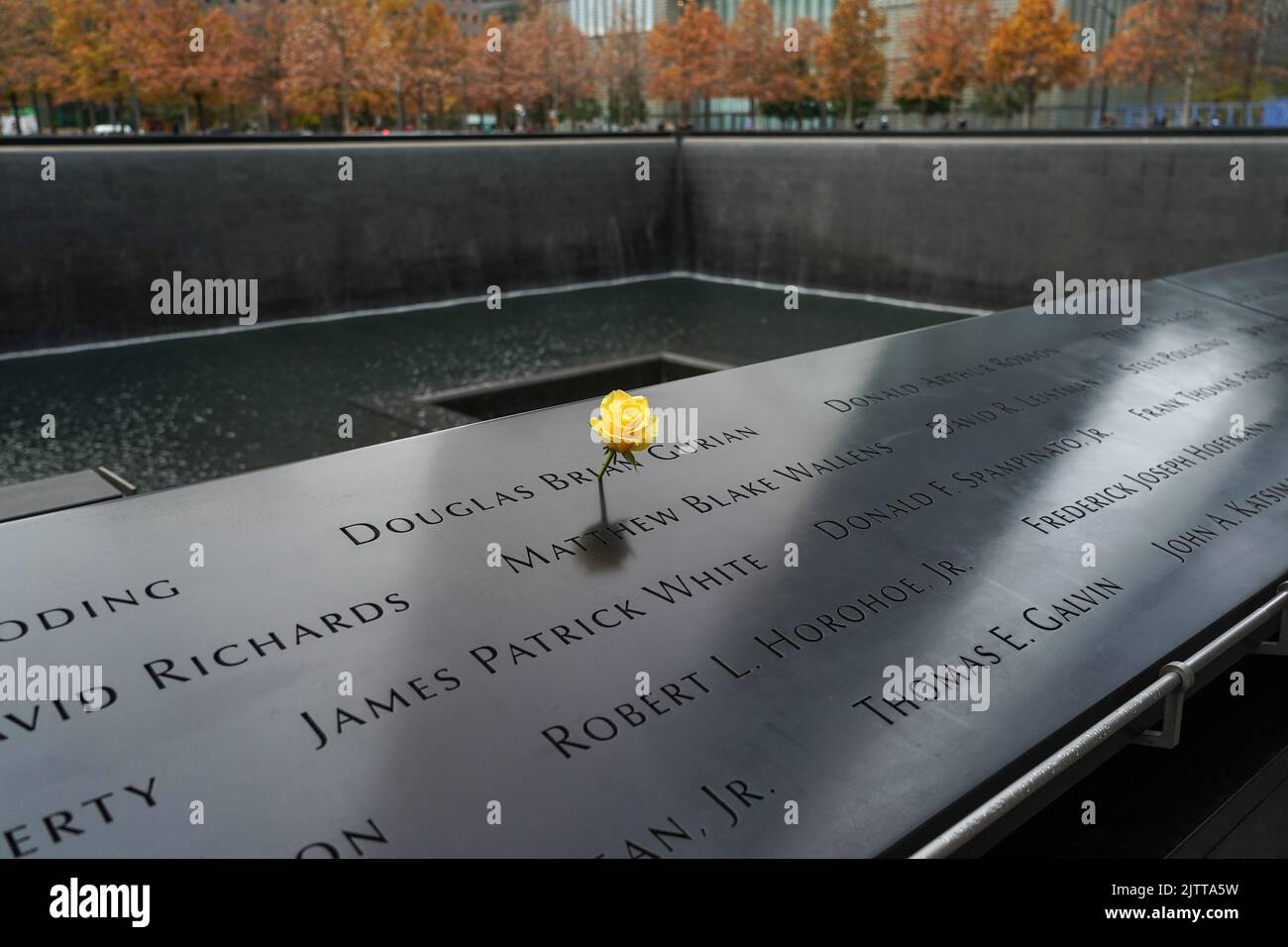 The National September 11 Memorial at Ground Zero in New York Stock ...