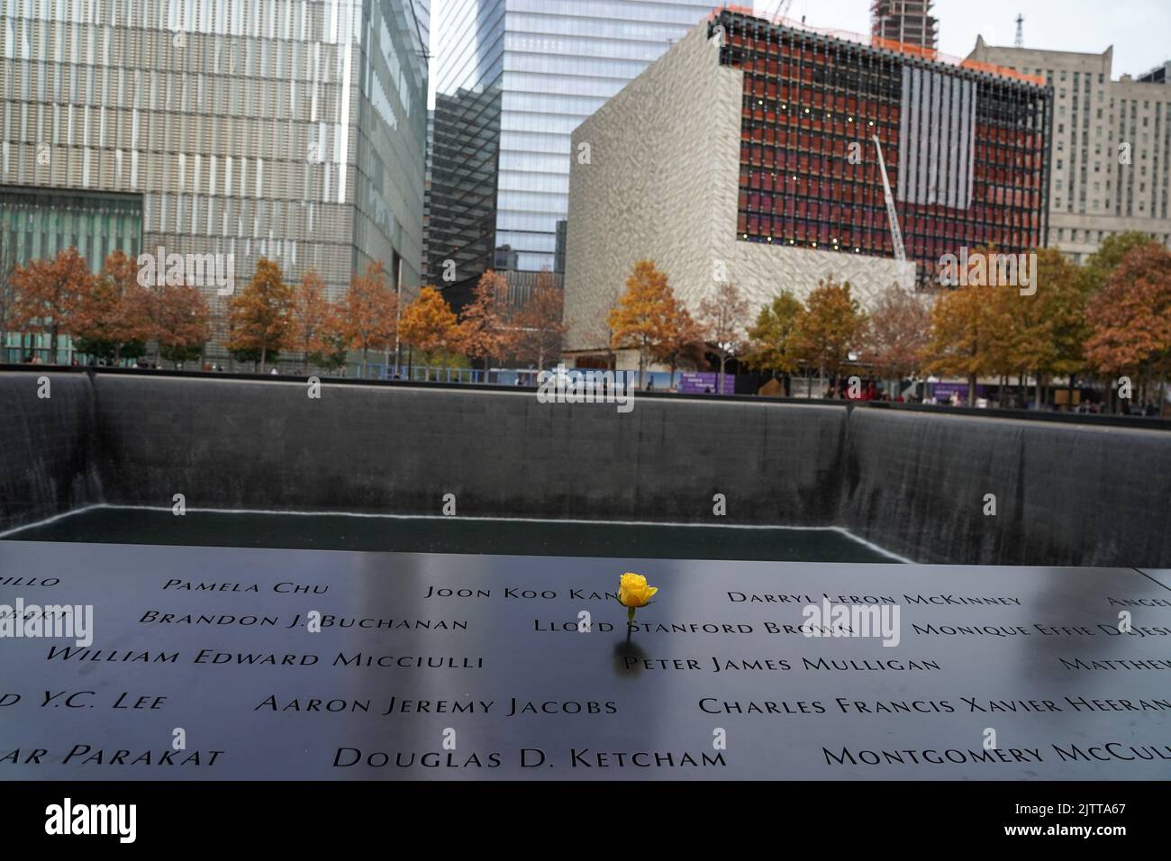 The National September 11 Memorial at Ground Zero in New York Stock ...