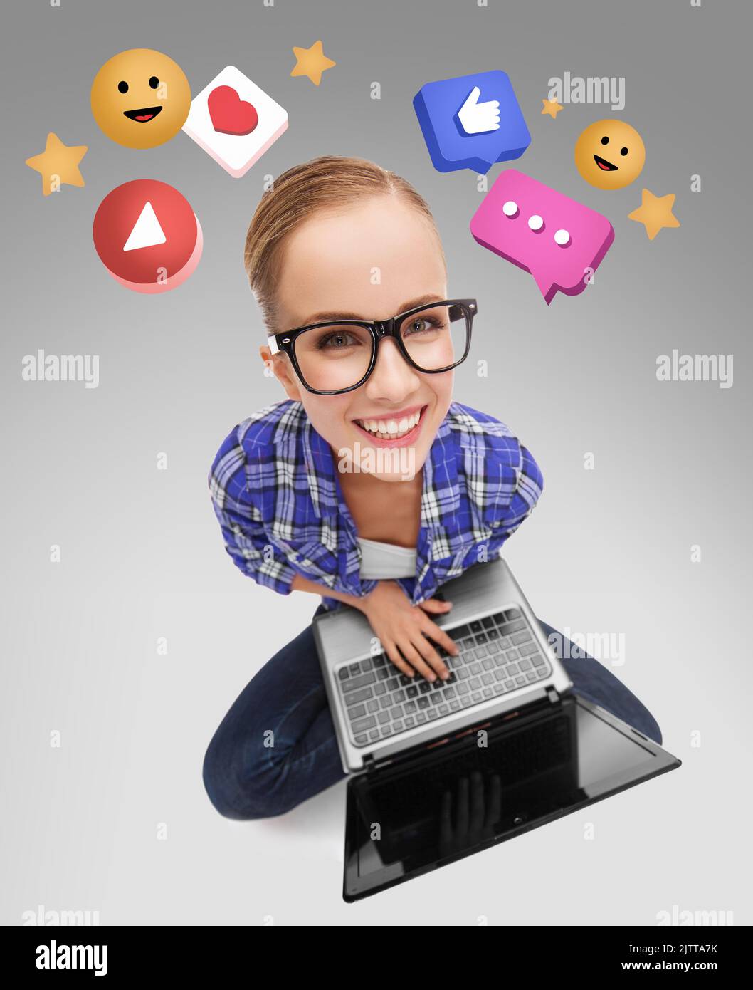 Social media icons emoji hi-res stock photography and images - Alamy