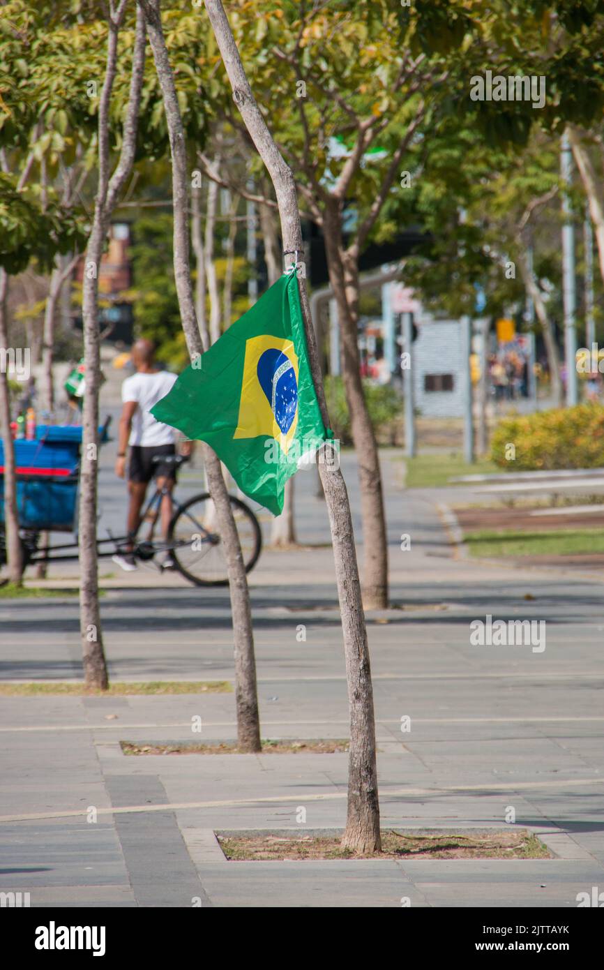 flag of brazil outdoors in Rio de Janeiro Brazil Stock Photo - Alamy