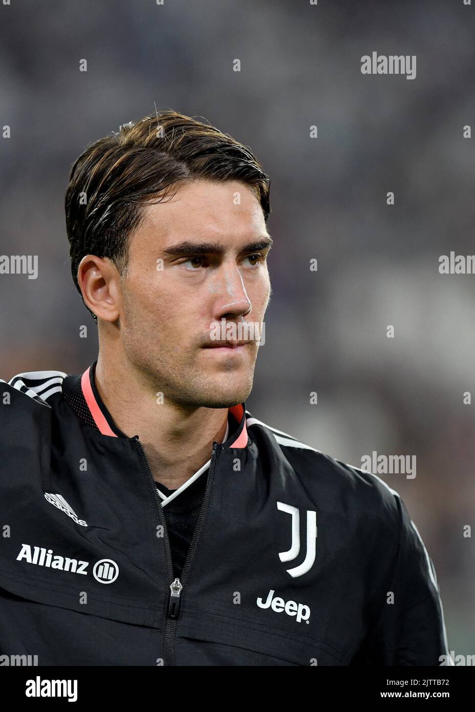 Dusan Vlahovic of Juventus FC looks on during the Serie A 2022/23 match ...