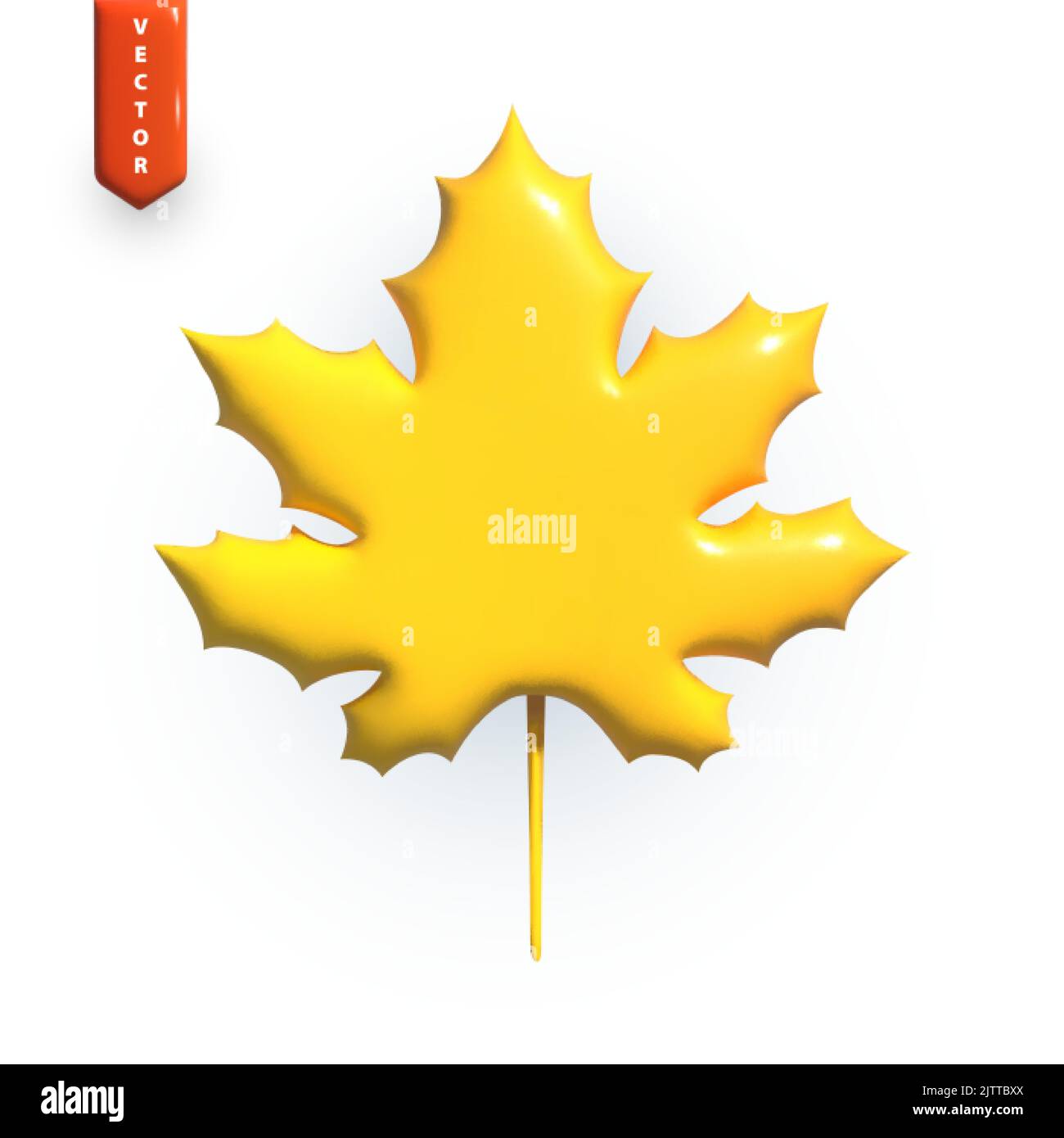 Stylized red maple leaf Stock Vector Images - Alamy