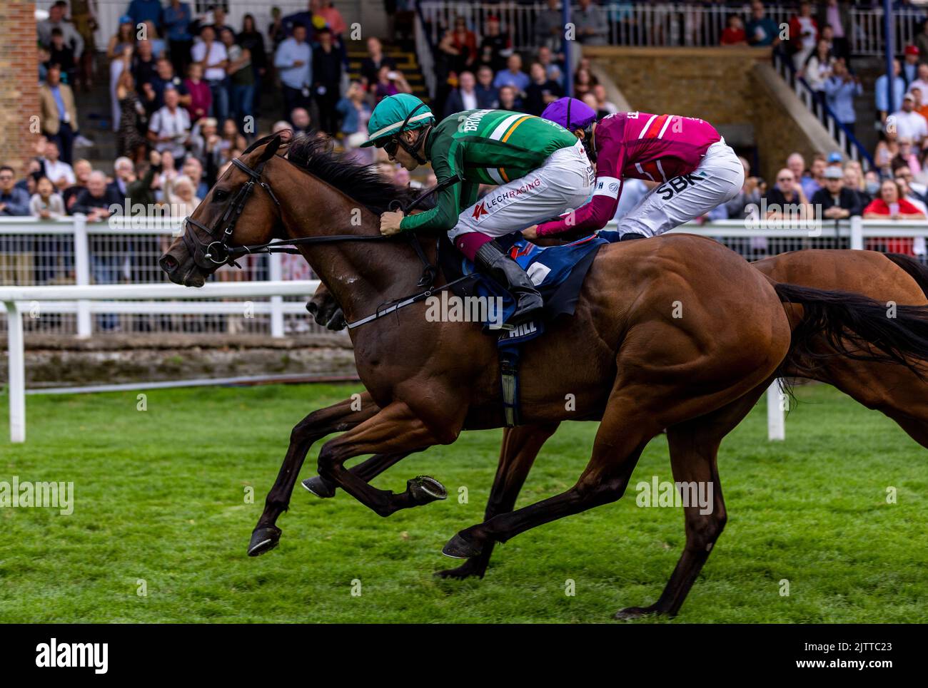 That's Just Dandy ridden by jockey Dylan Browne McMonagle winning the William Hill Extra Place ...