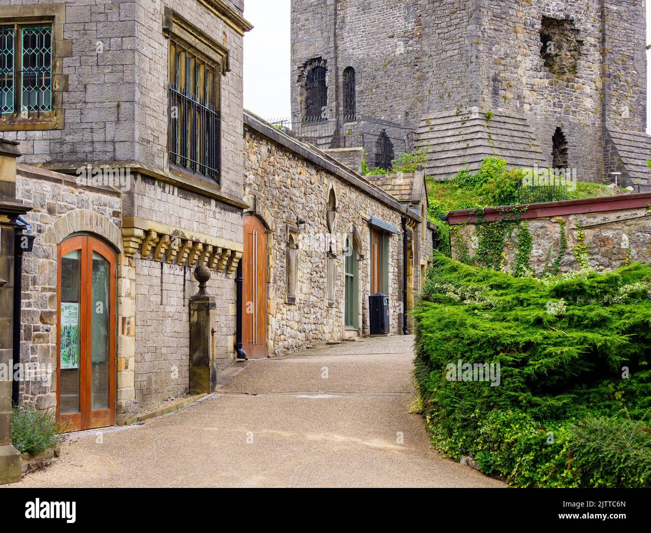 Clitheroe Lancashire UK 2022 castle grounds with no people Stock Photo ...