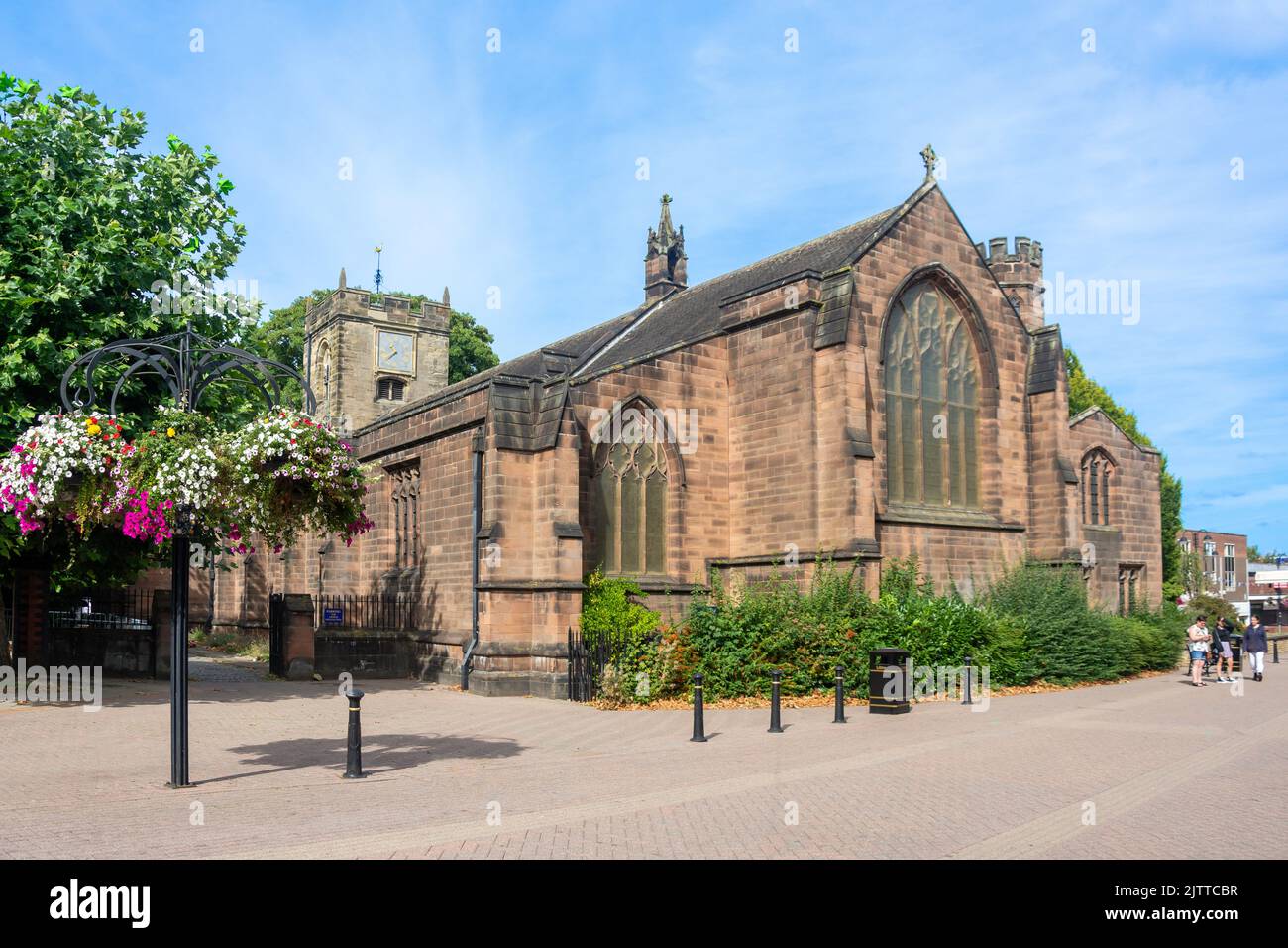 All saints parish church clock tower high street bedworth market hi-res ...