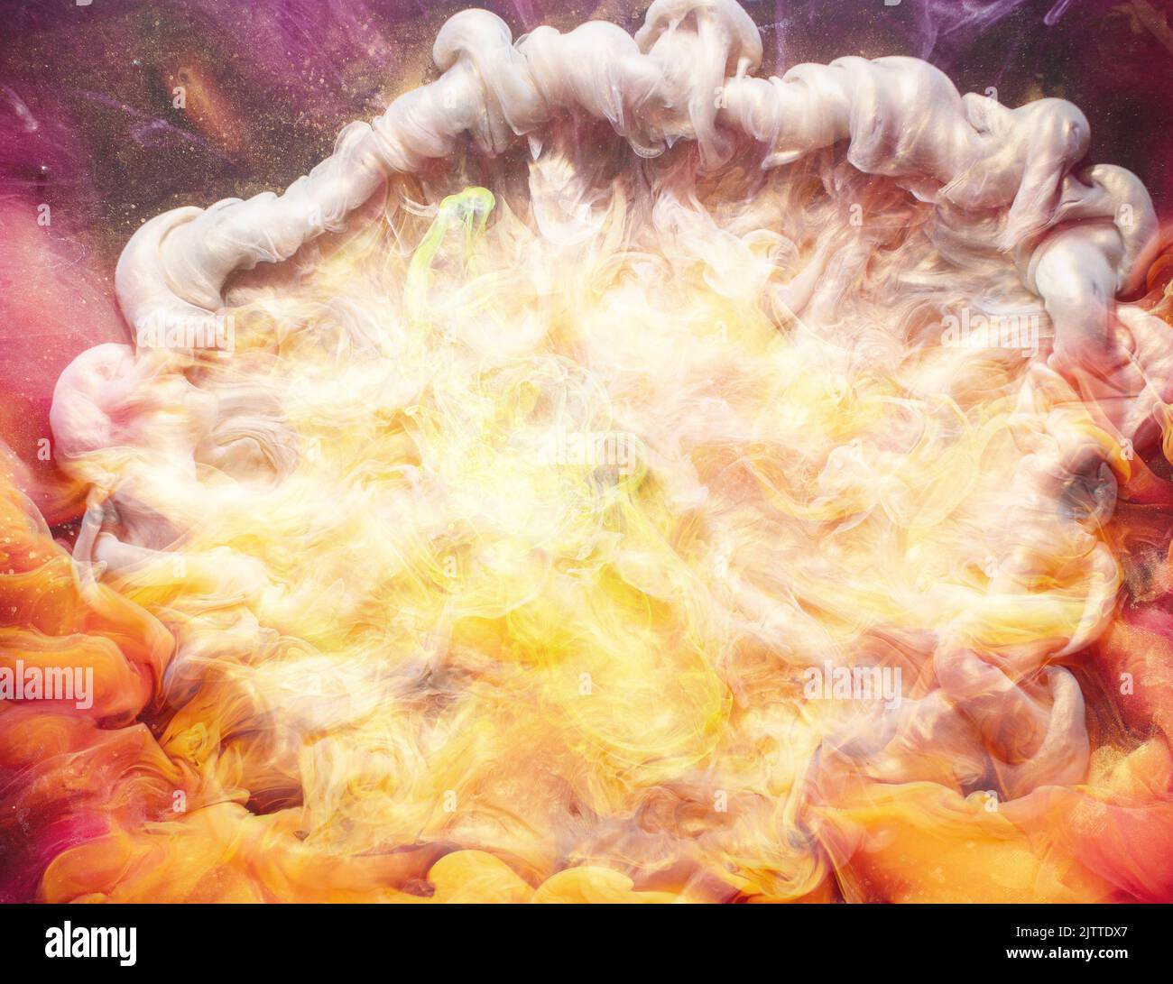 smoke art background mysterious fume multicolor Stock Photo - Alamy