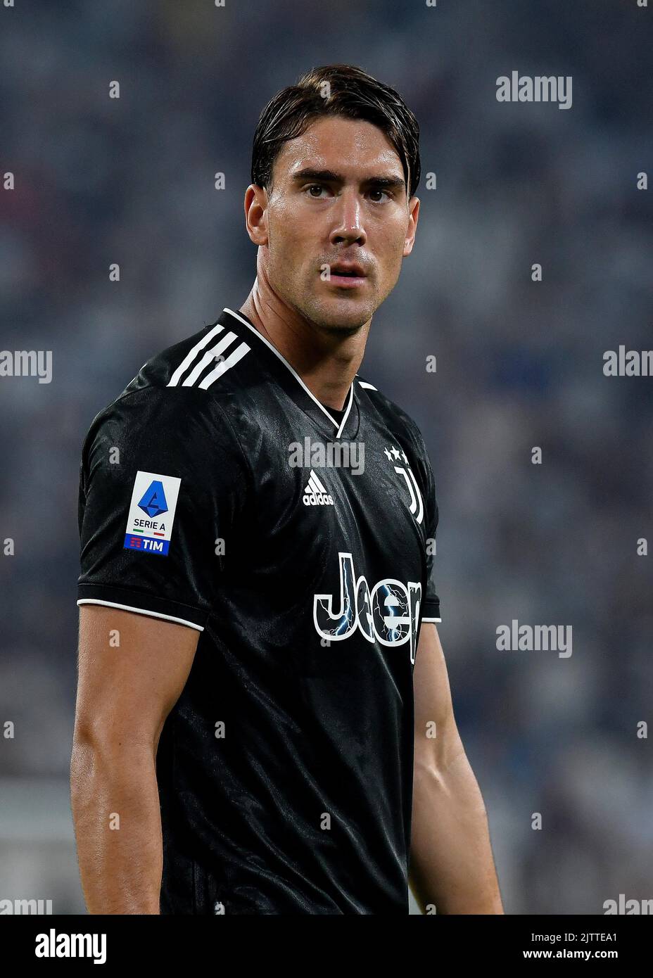 Dusan Vlahovic of Juventus FC looks on during the Serie A 2022/23 match ...