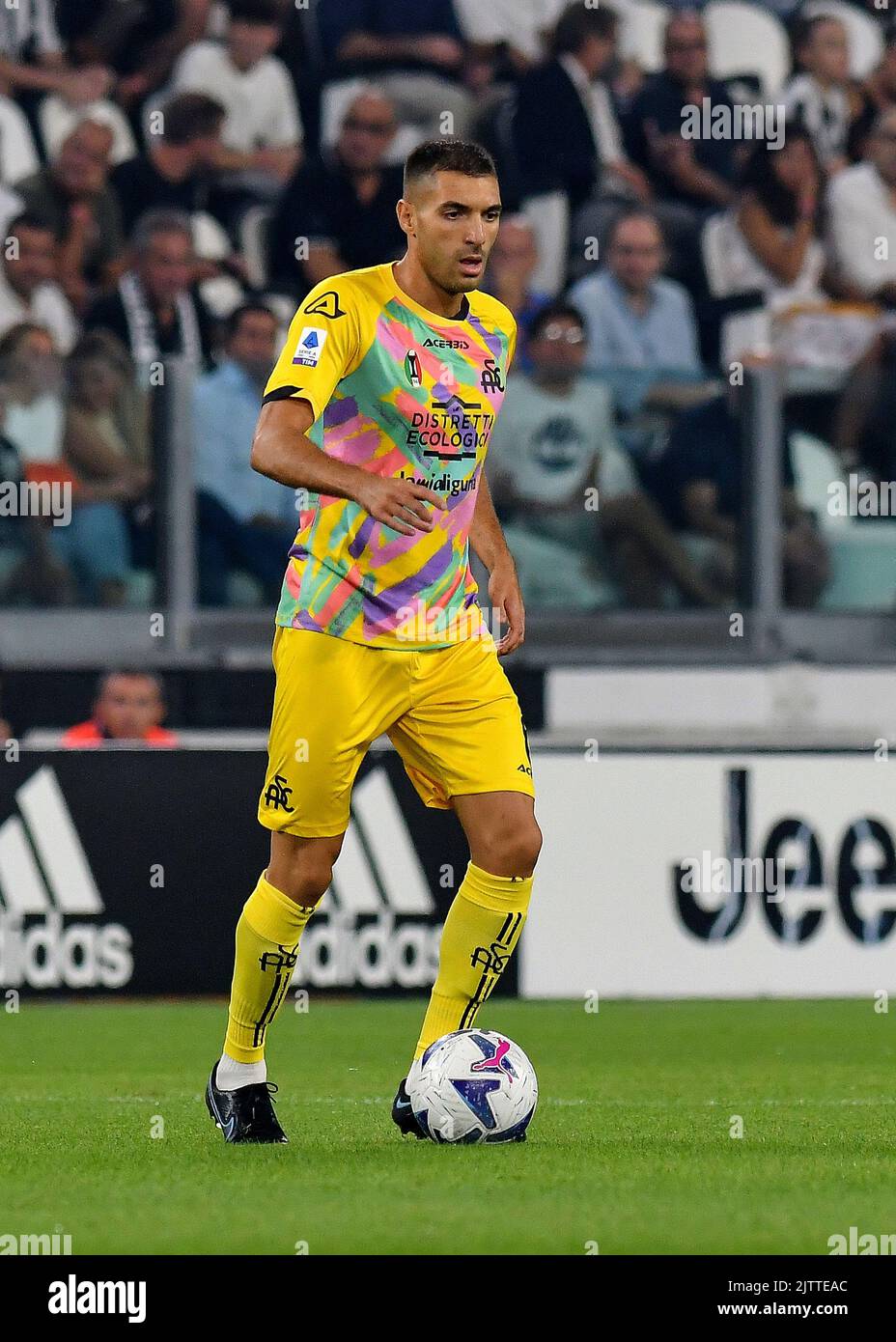 Mehdi Bourabia of Spezia Calcio in action during the Serie A 2022/23 ...