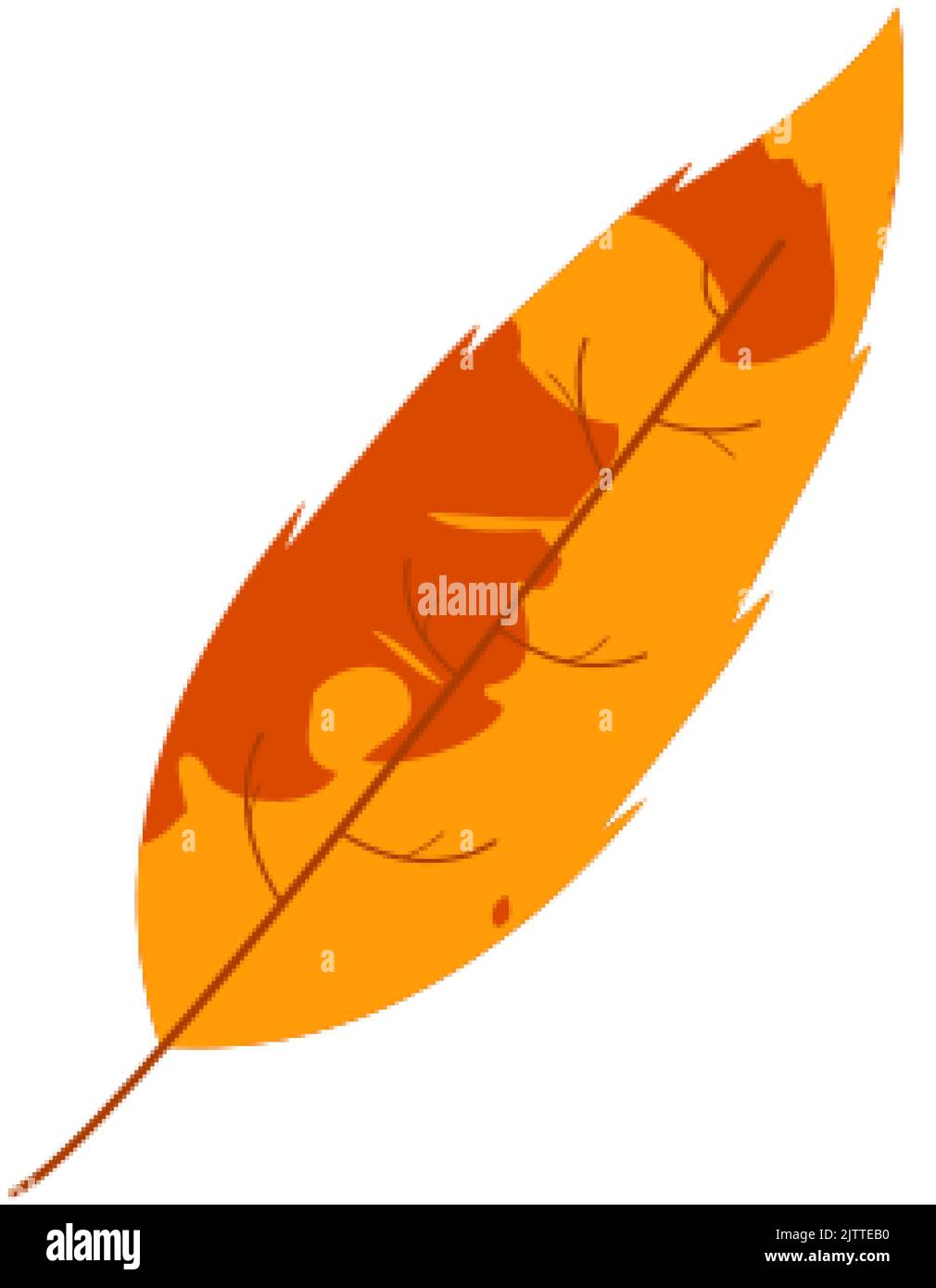 Withered autumn motley leaf. Fallen leaf with variegated texture Stock ...