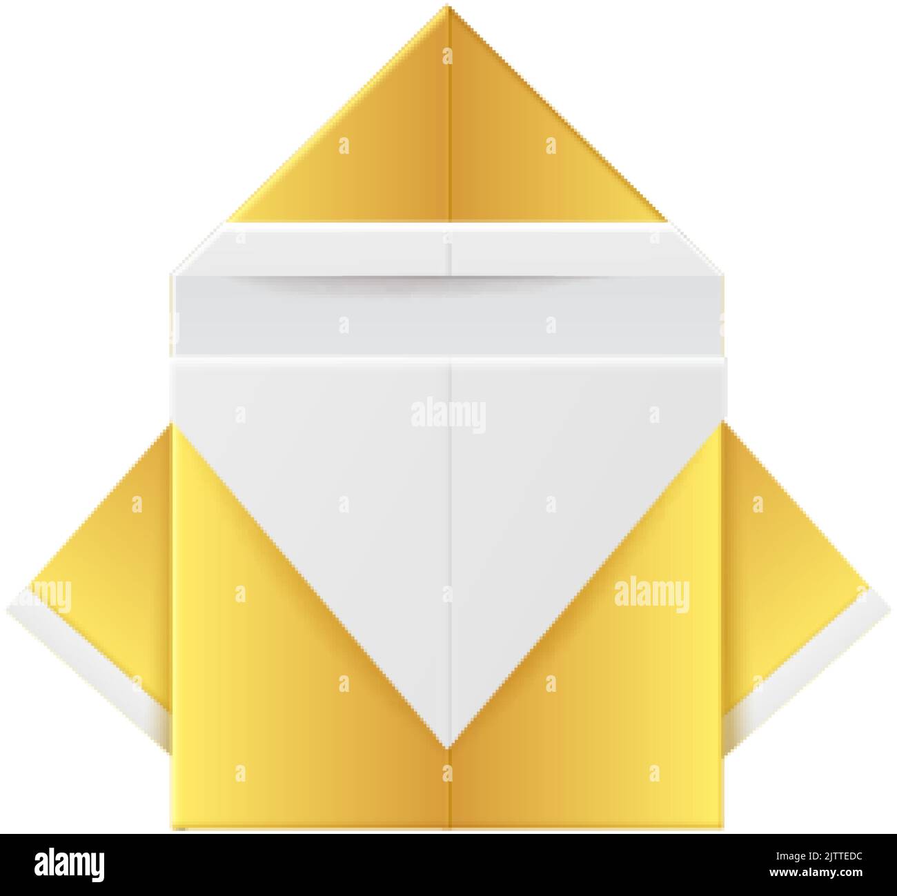 Golden Santa Claus. Origami Santa made of gold foil Stock Vector Image ...