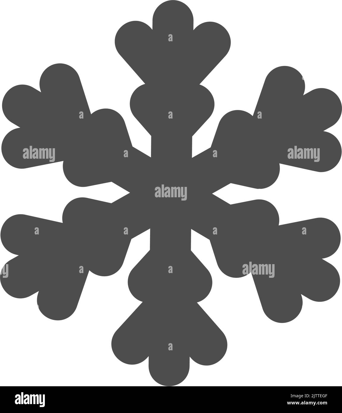 Snowflake silhouette icon. Snow flake stencil blueprint Stock Vector ...