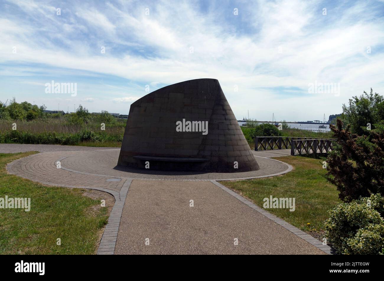 Cadair Idris sculpture / art installation. Cardiff Bay 2022. Cader ...